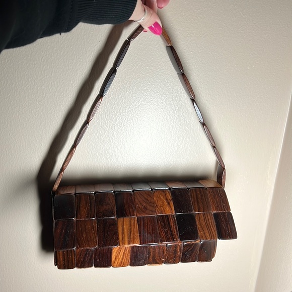 Bags | Vintage Wooden Purse | Poshmark